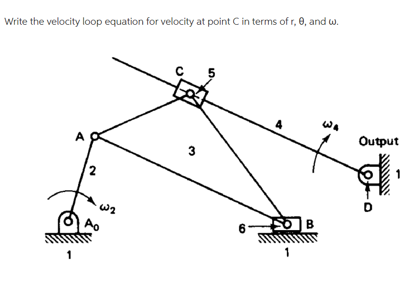 Solved Write the velocity loop equation for velocity at | Chegg.com