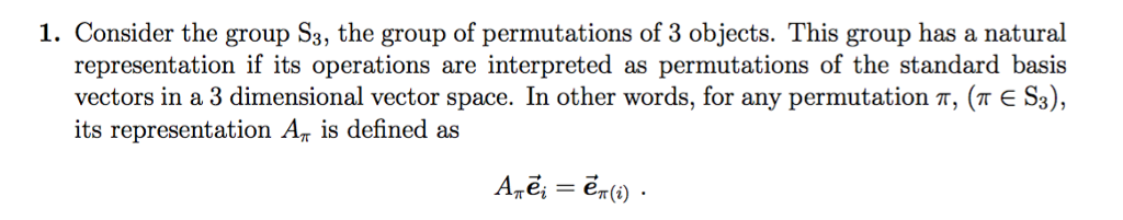 1. Consider the group S3, the group of permutations | Chegg.com