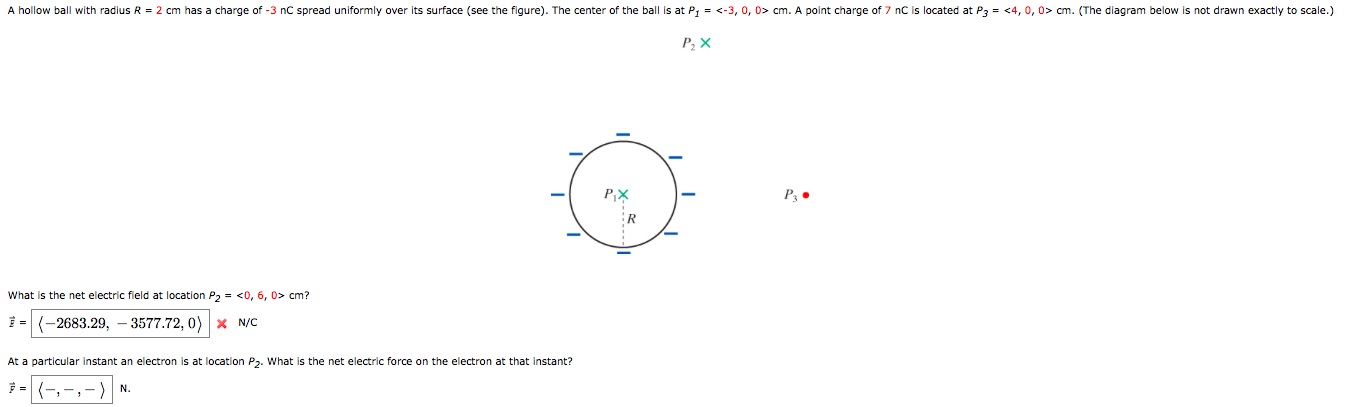 Solved A hollow ball with radius R = 2 cm has a charge of -3 | Chegg.com