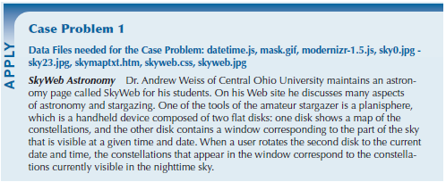 Solved APPLY Case Problem 1 Data Files needed for the Case | Chegg.com