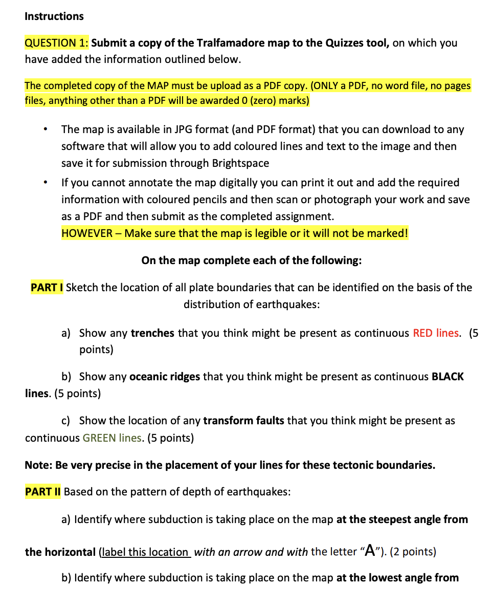 Solved Instructions QUESTION 1: Submit a copy of the | Chegg.com