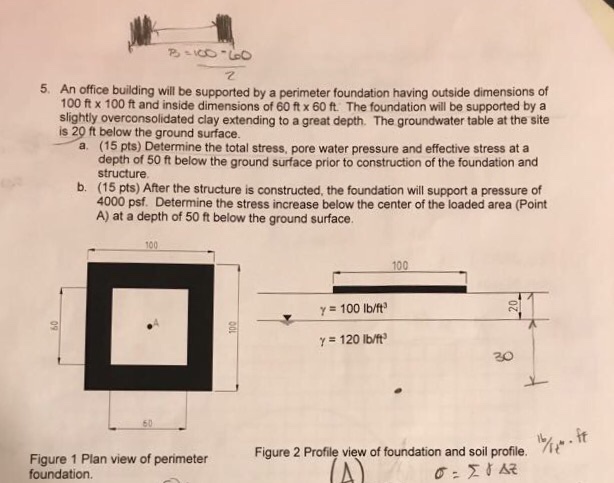Solved 5. An office building will be supported by a | Chegg.com