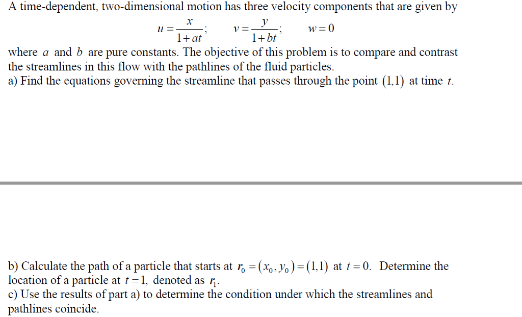 Solved A time-dependent, two-dimensional motion has three | Chegg.com