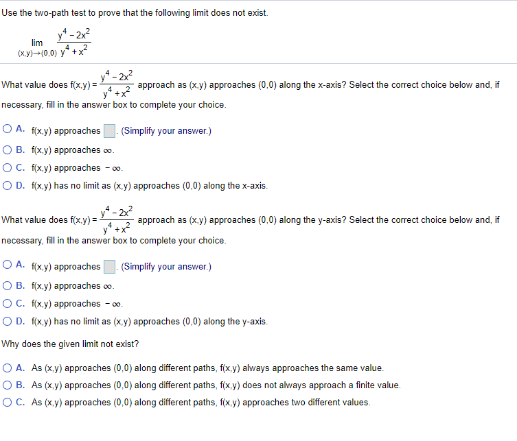 Solved Use the two-path test to prove that the following | Chegg.com
