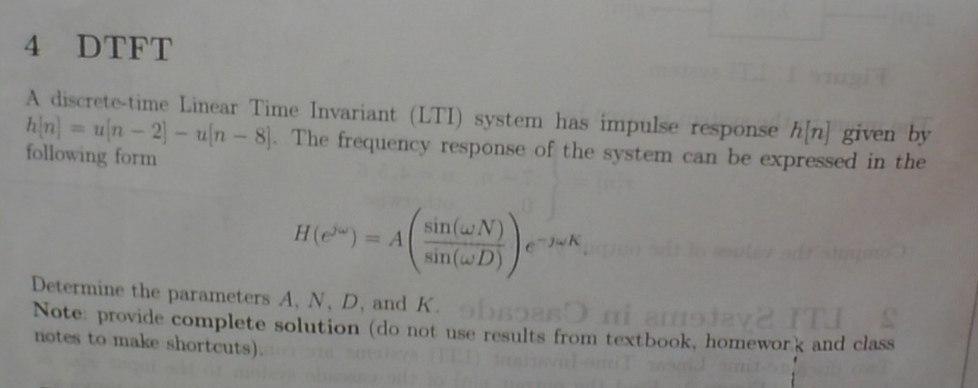 Solved A discrete-time Linear Time Invariant (LTI) system | Chegg.com