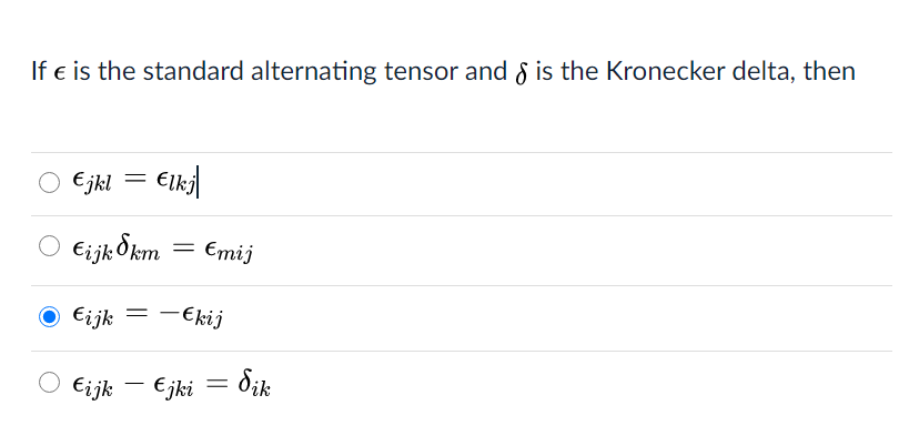 Solved If e is the standard alternating tensor and s is the | Chegg.com
