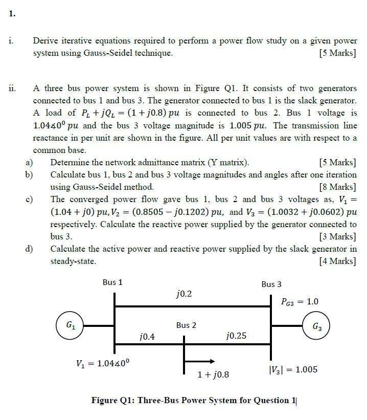 Solved 1. i. Derive iterative equations required to perform | Chegg.com