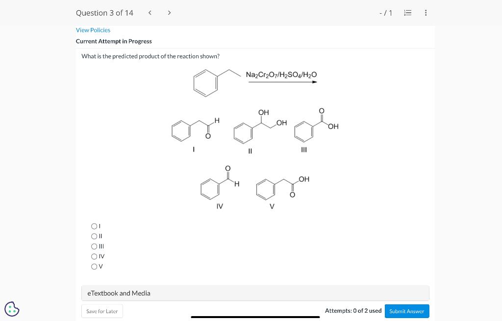 Solved What is the predicted product of the reaction shown? | Chegg.com