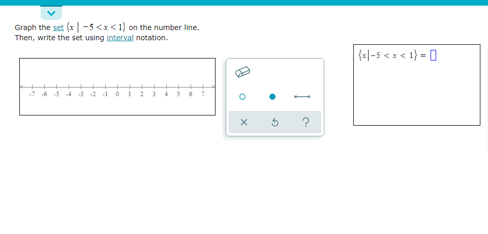 Solved Graph the set (x | -5 | Chegg.com
