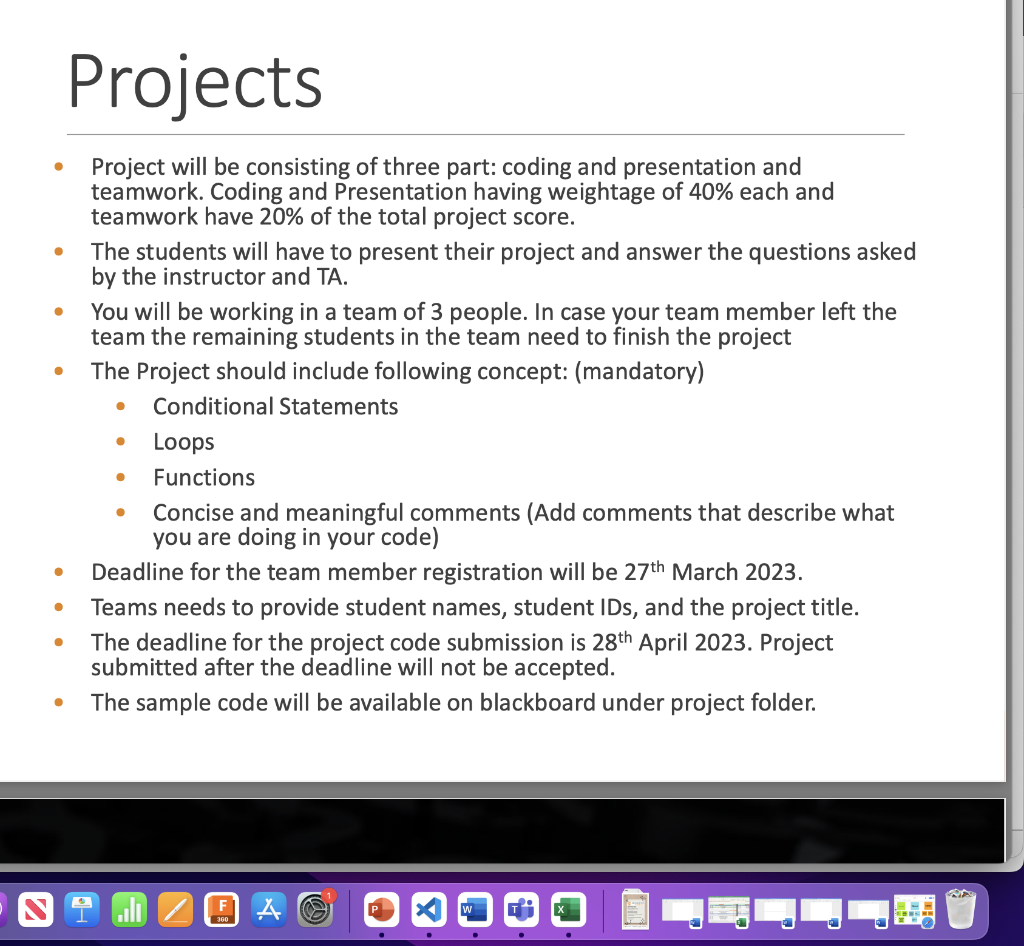 Solved - Project will be consisting of three part: coding | Chegg.com