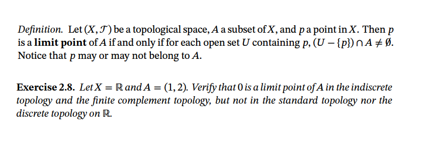 Solved Definition. Let (X,T) be a topological space, A a | Chegg.com