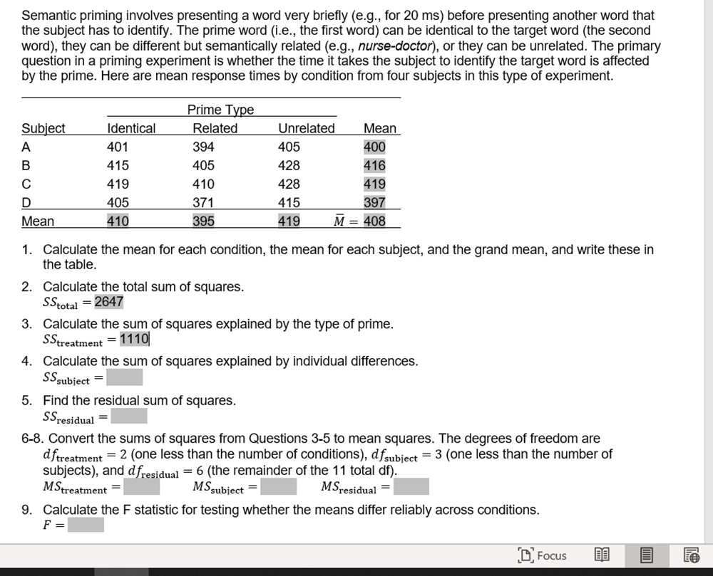 Solved Semantic priming involves presenting a word very | Chegg.com