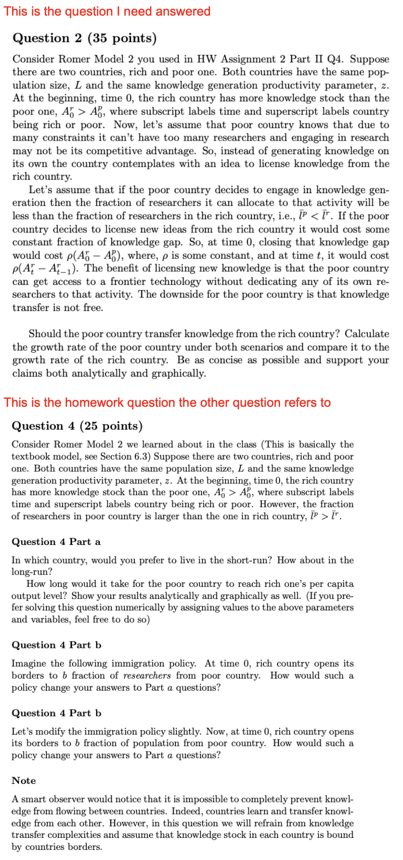 Solved Question 2 (35 points) Consider Romer Model 2 you | Chegg.com Solved Question 2 (35 points) Consider Romer Model 2 you | Chegg.com