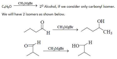 Solved CH3MgBr C4H30 2° Alcohol, if we consider only | Chegg.com