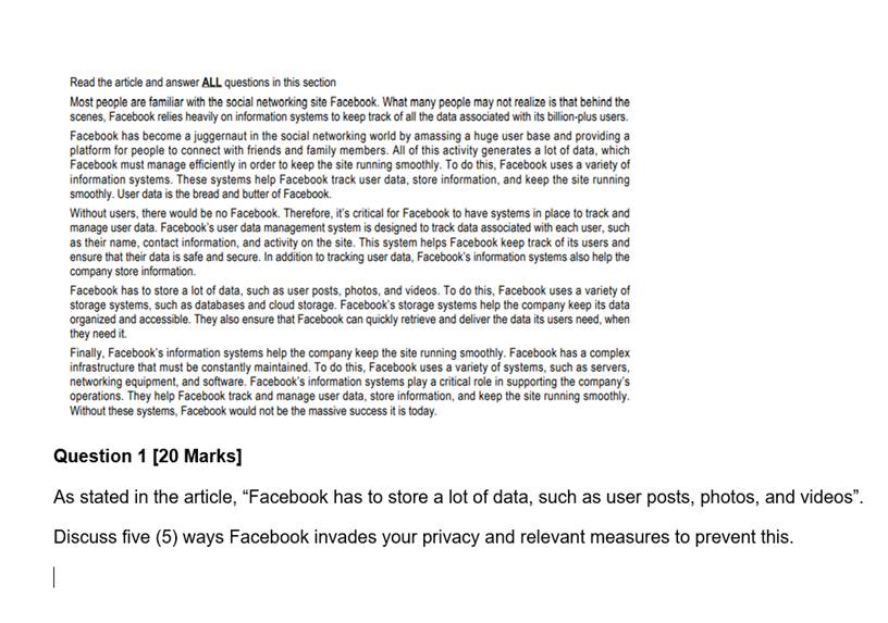 Solved Read the article and answer ALL questions in this | Chegg.com