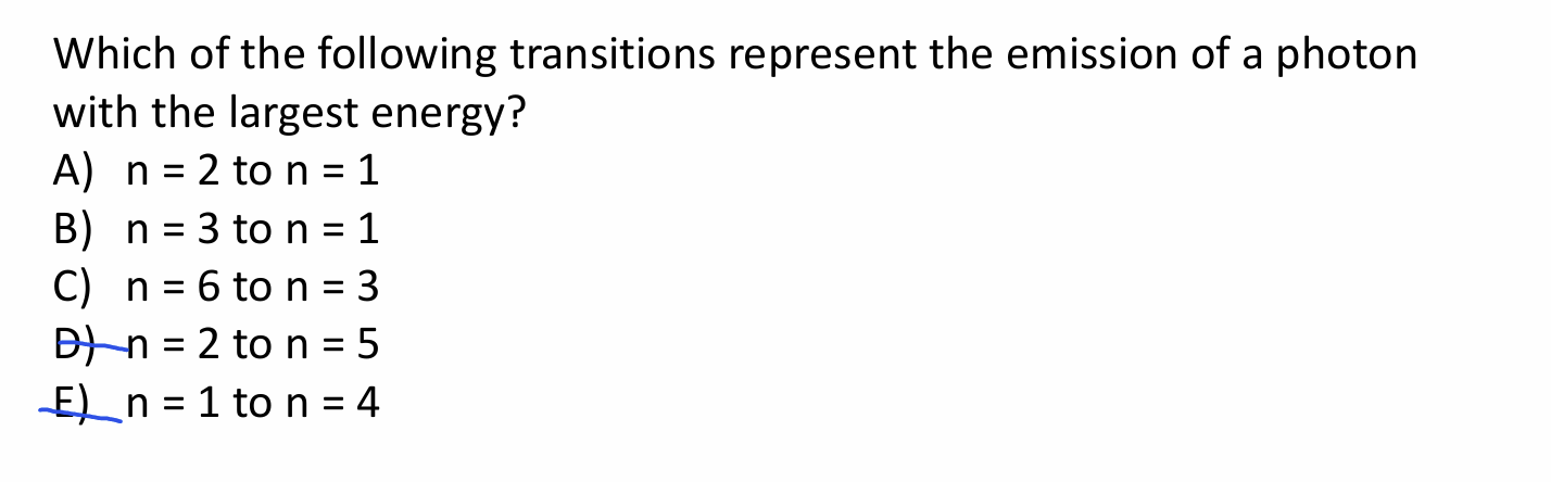 Solved Which of ﻿the following transitions represent the | Chegg.com