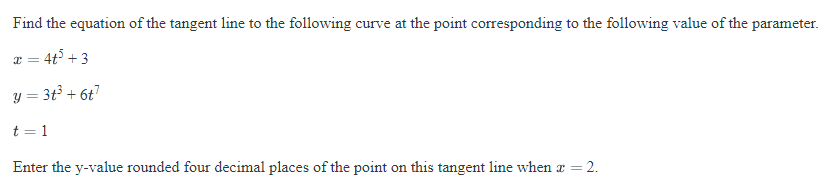 Solved Find the equation of the tangent line to the | Chegg.com