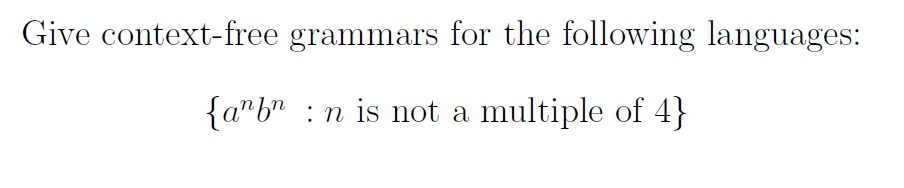 Solved Give context-free grammars for the following | Chegg.com