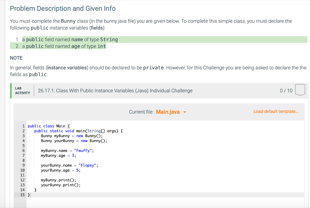 Solved: I need the answer in JAVA for zybooks.Thanks!!1)2)