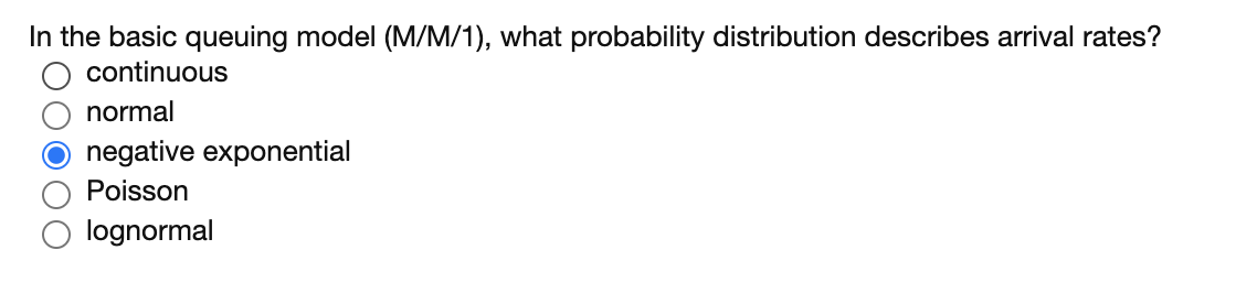 Solved In the basic queuing model (M/M/1), what probability | Chegg.com