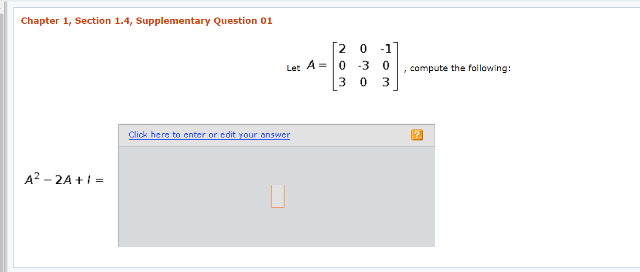 Solved Chapter 1, Section 1.4, Supplementary Question 01 Let | Chegg.com