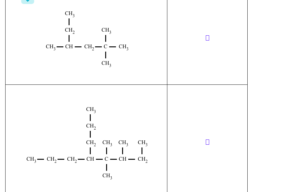Solved Name the following organic compounds: compound name | Chegg.com