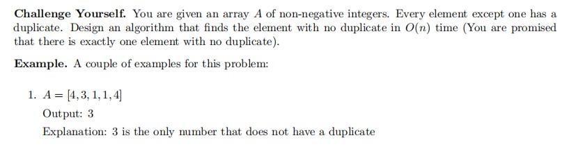 Solved Challenge Yourself. You are given an array A of | Chegg.com