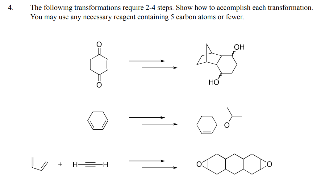 Solved The following transformations require 2−4 steps. Show | Chegg.com