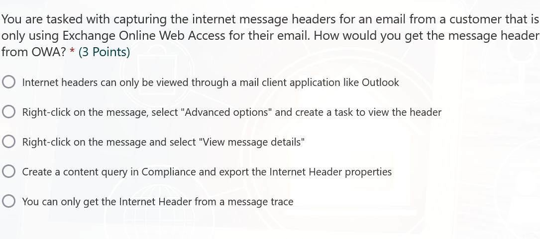 Solved You are tasked with capturing the internet message | Chegg.com