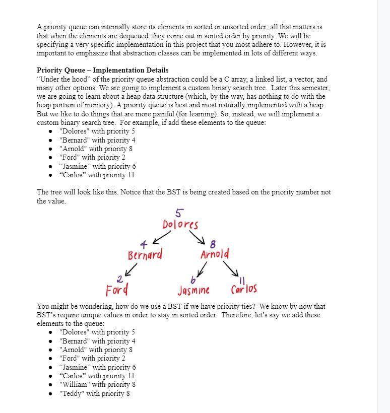 Project Background Queues process elements in a | Chegg.com