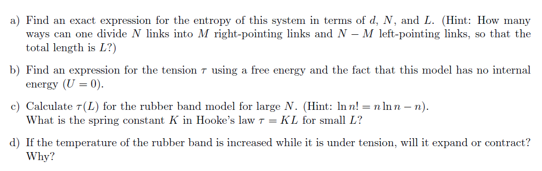 Solved A rubber band model The figure shows a | Chegg.com