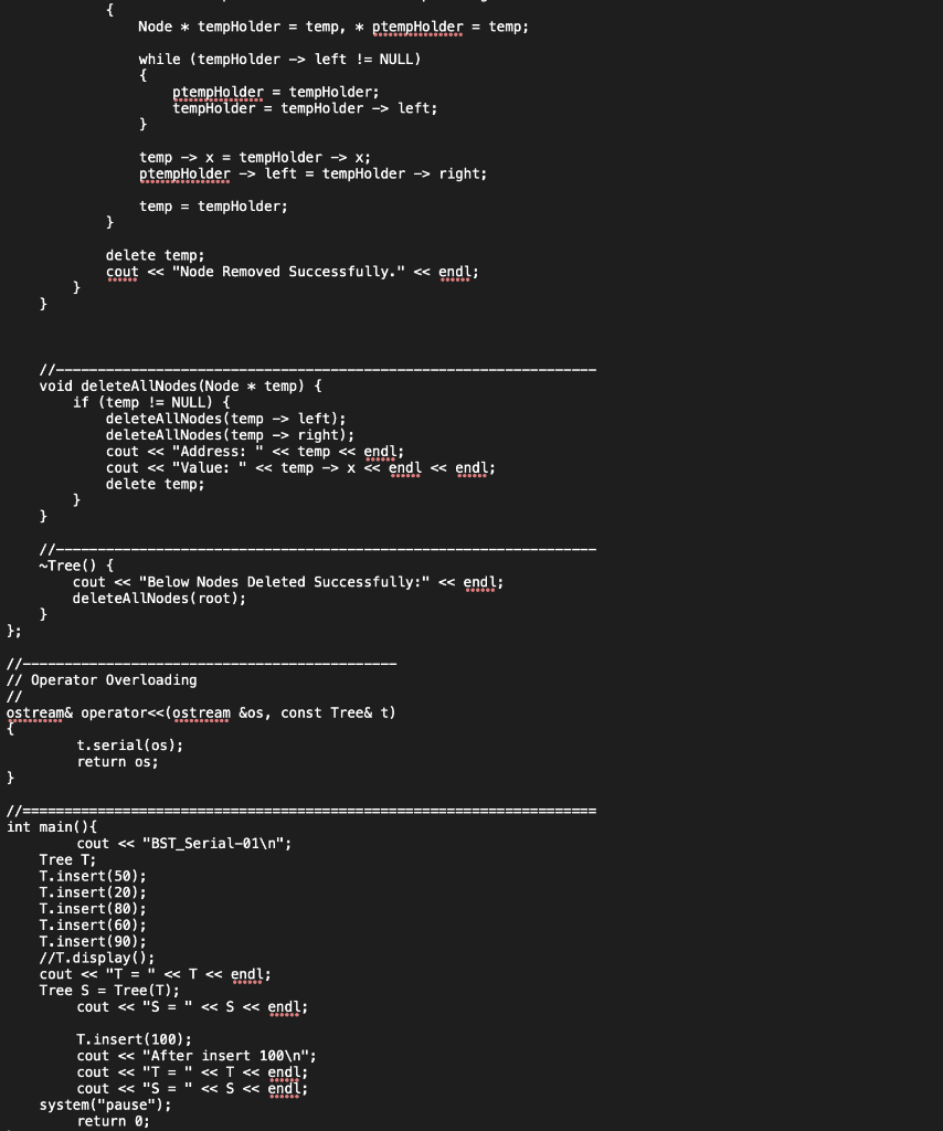 Solved Download the Program: BST-04-1.cpp Note that after | Chegg.com