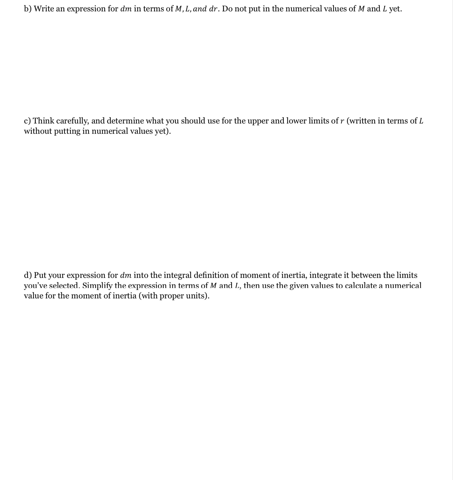 A long thin metal rod of total mass M = 2.00 kg and | Chegg.com