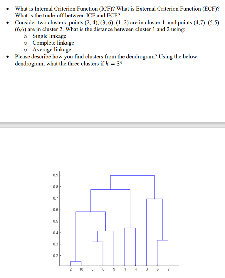 Solved - What is Internal Criterion Function (ICF)? What is | Chegg.com