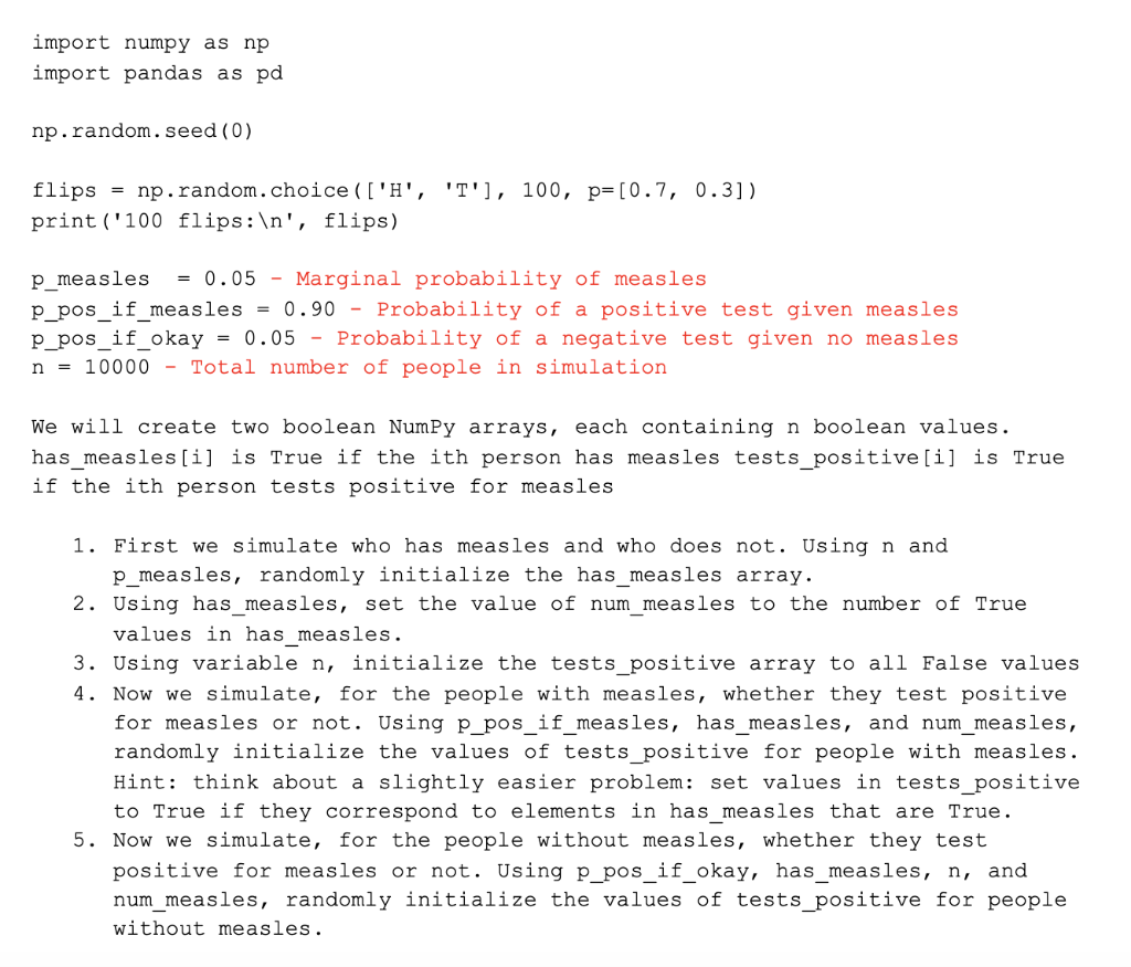 Solved import numpy as np import pandas as pd np.random.seed | Chegg.com
