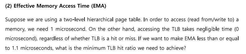 Solved (2) Effective Memory Access Time (EMA) Suppose we are | Chegg.com