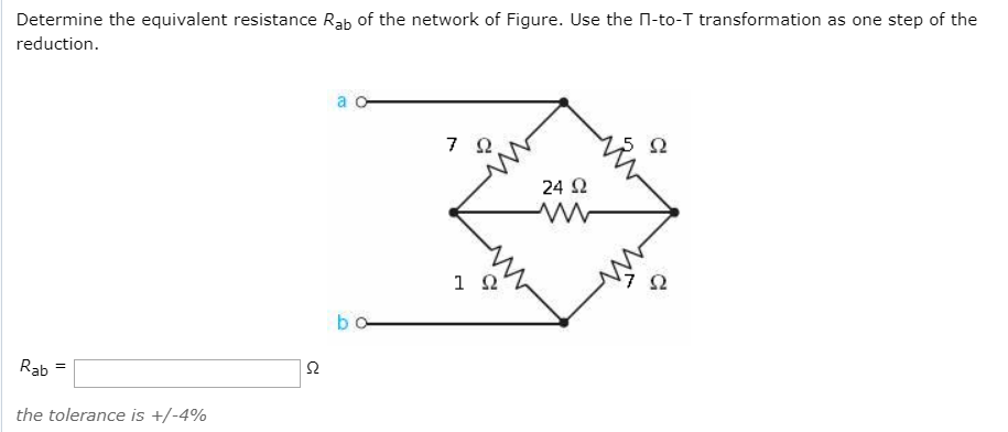 Solved Determine the equivalent resistance Rab of the | Chegg.com