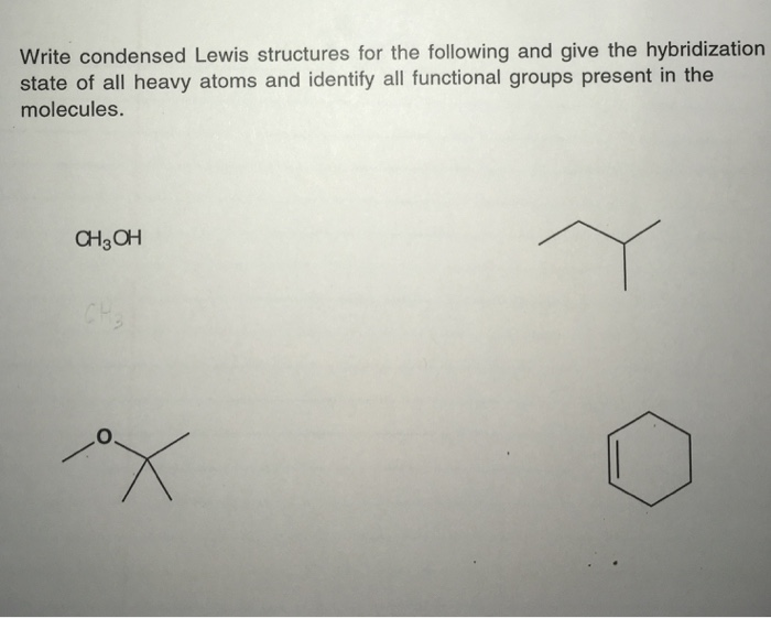 Solved Write condensed Lewis structures for the following | Chegg.com