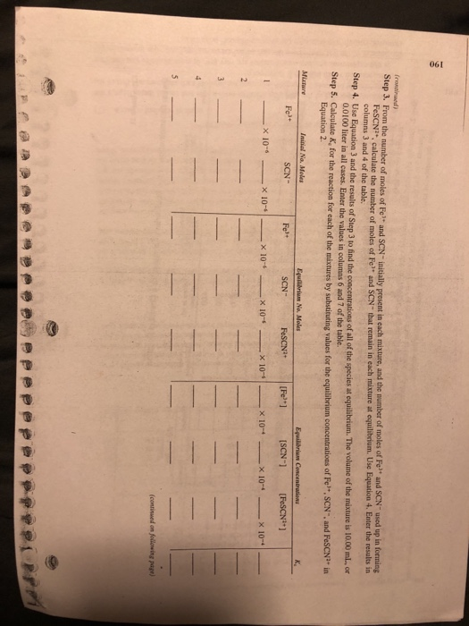 Solved Section Experiment 21 Name Data: Determination of the | Chegg.com