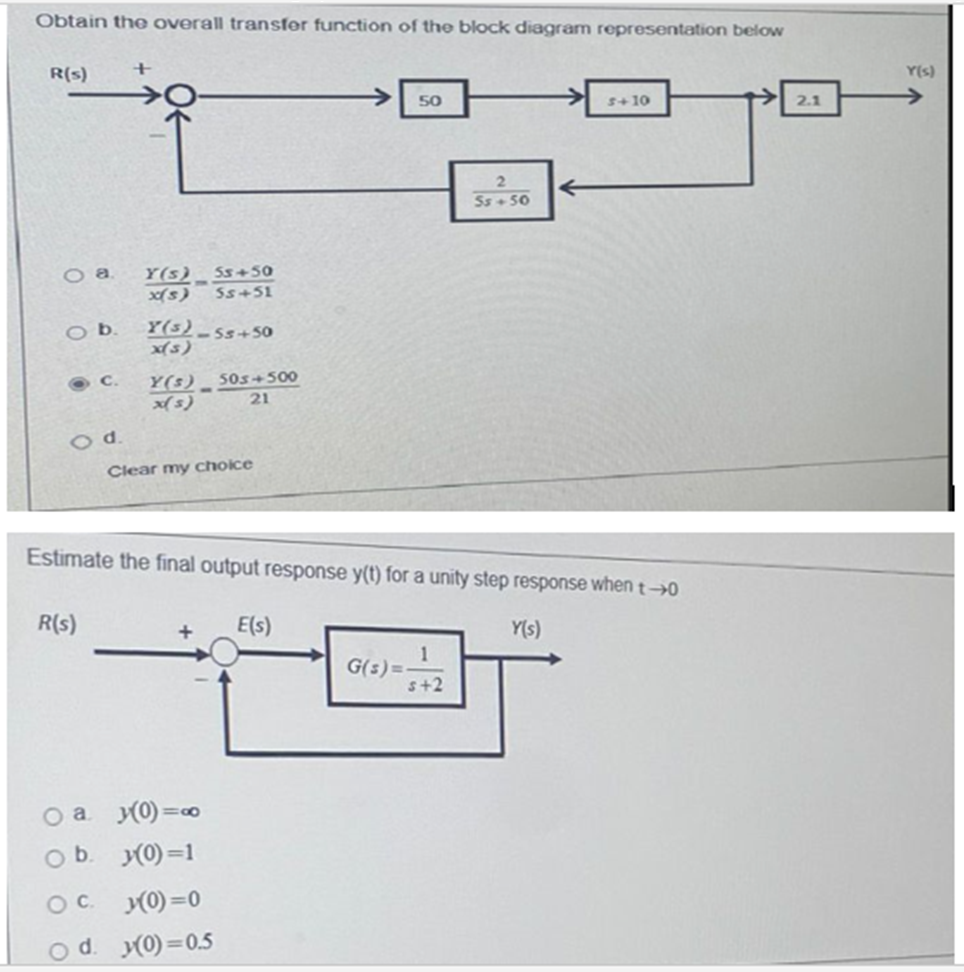 Solved Obtain the overall transfer function of the block | Chegg.com