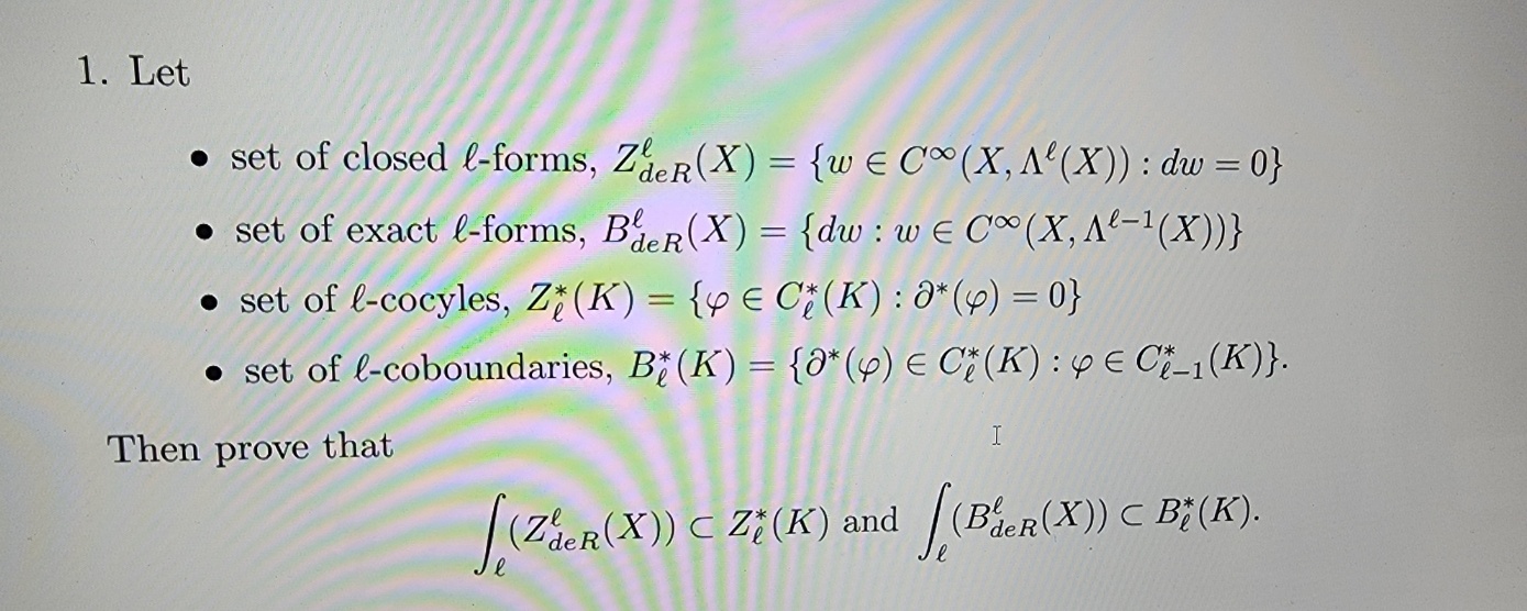 Solved Letset of closed l-forms, | Chegg.com