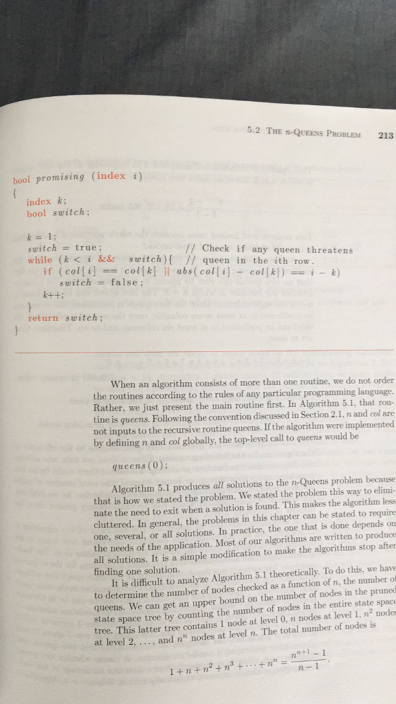 Solved Nqueens Implement The Backtracking Algorithm For 