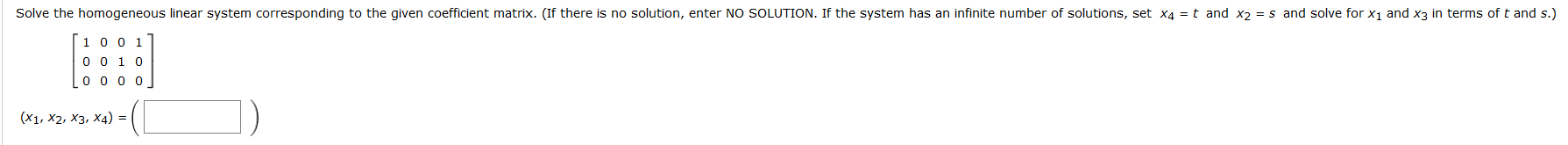 Solved Solve the homogeneous linear system corresponding to | Chegg.com