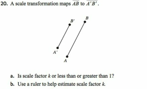 Solved A scale transformation maps ?bar (AB) ﻿to | Chegg.com