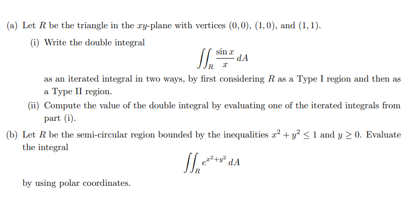 Solved (a) ﻿Let R ﻿be the triangle in the xy-plane with | Chegg.com