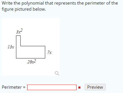 Solved Write the polynomial that represents the perimeter of | Chegg.com