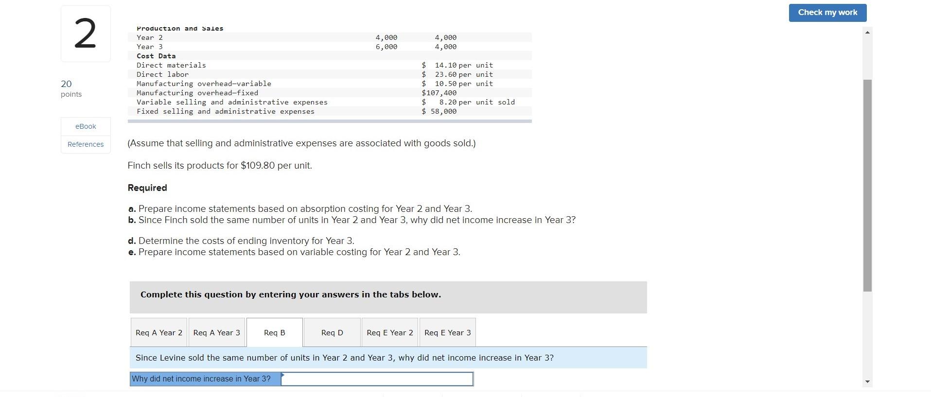 Solved Check my work 2 Finch Manufacturing pays its | Chegg.com