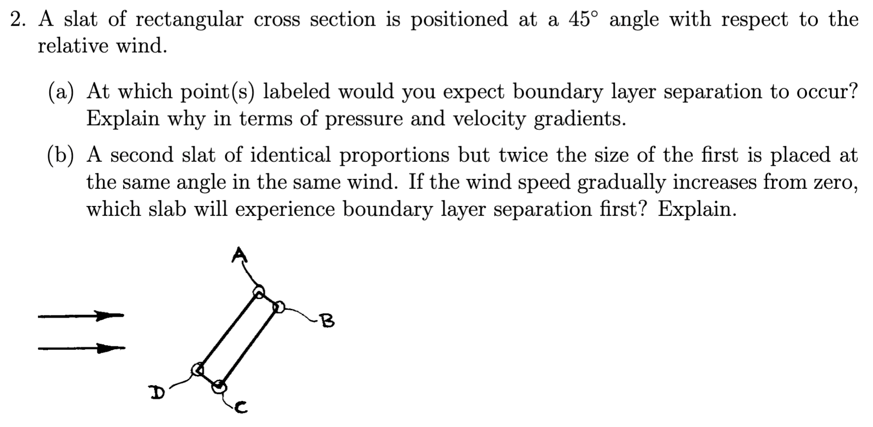 Solved 2. A slat of rectangular cross section is positioned | Chegg.com