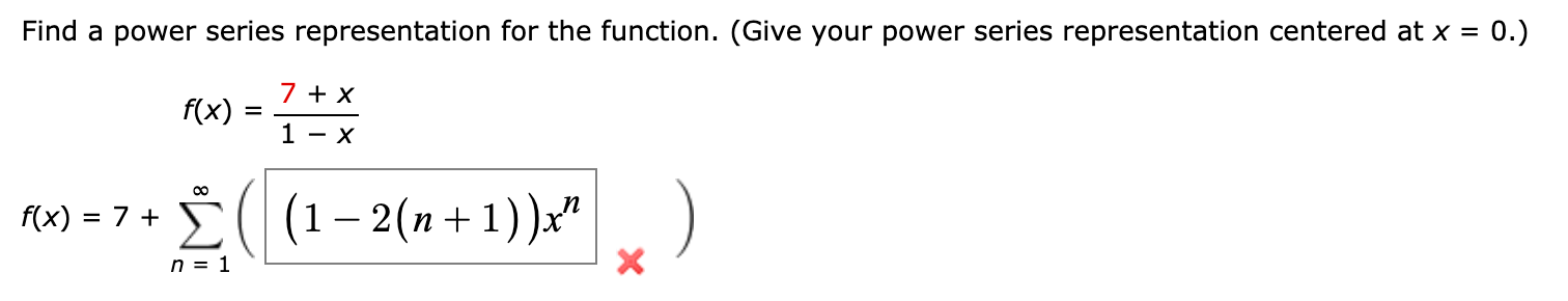 Solved Find a power series representation for the function. | Chegg.com