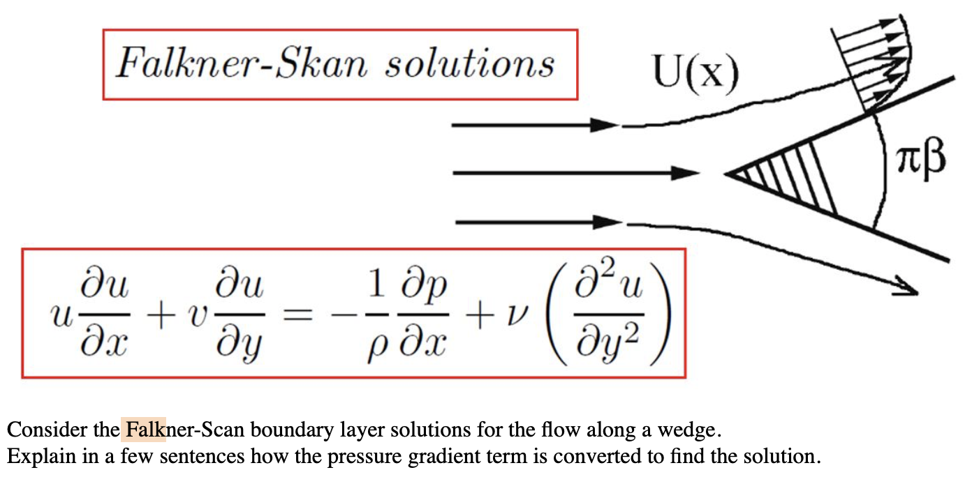 Solved Falkner Skan Solutions ди Consider The Falkner Scan